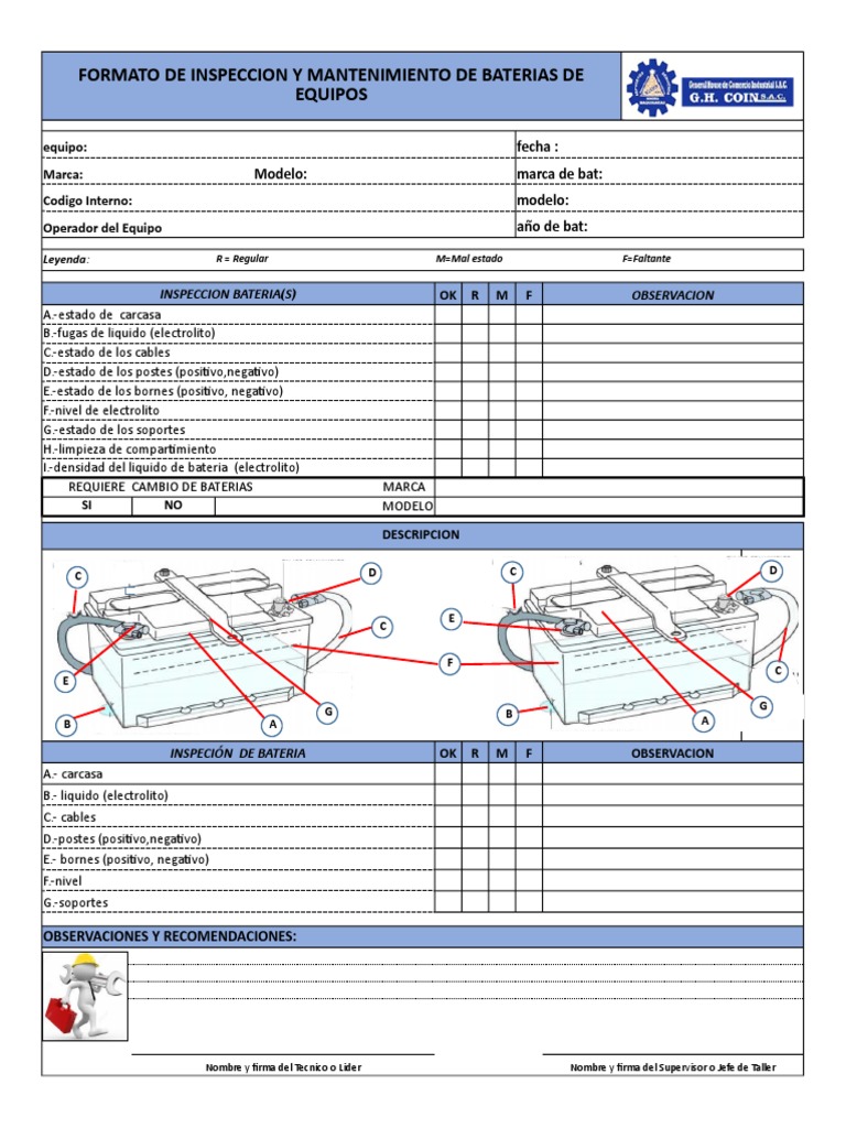 Check List de Bateria | PDF