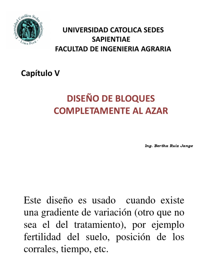 IV. Diseño de Bloques Completos Al Azar | PDF | Diferencia | Análisis de variación