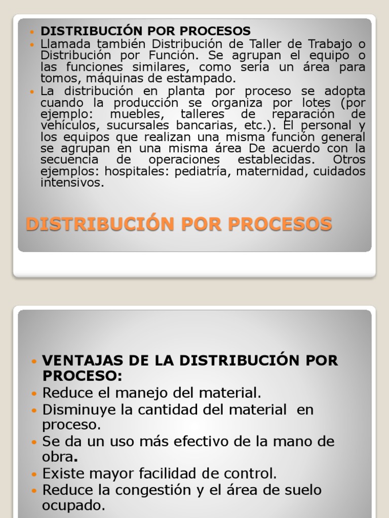 Distribución Por Procesos | PDF