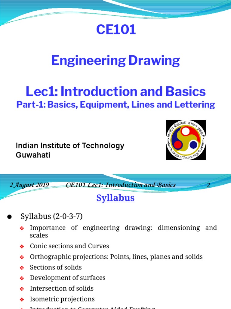 CE101 Lecture 1 Introduction and Basics | PDF | Drawing | Design