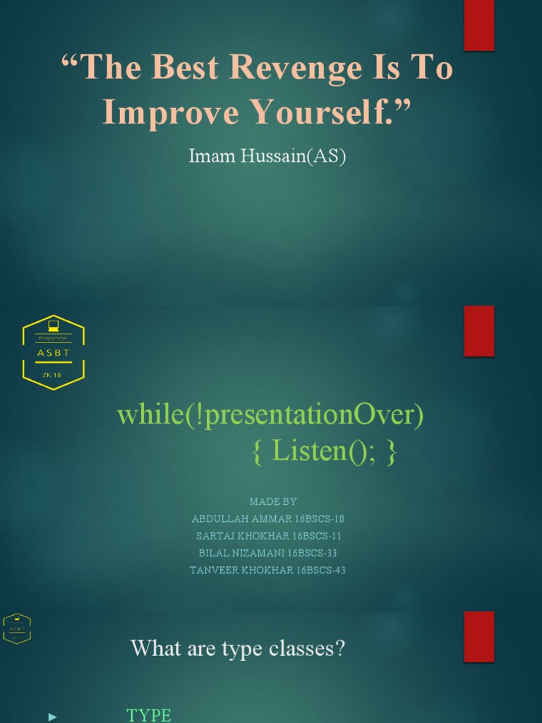 Presentation of Type Classes | Download Free PDF | Data Type | Class ...