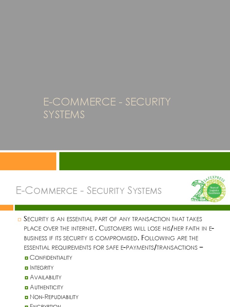E-Commerce - Security Systems | PDF | Transport Layer Security ...