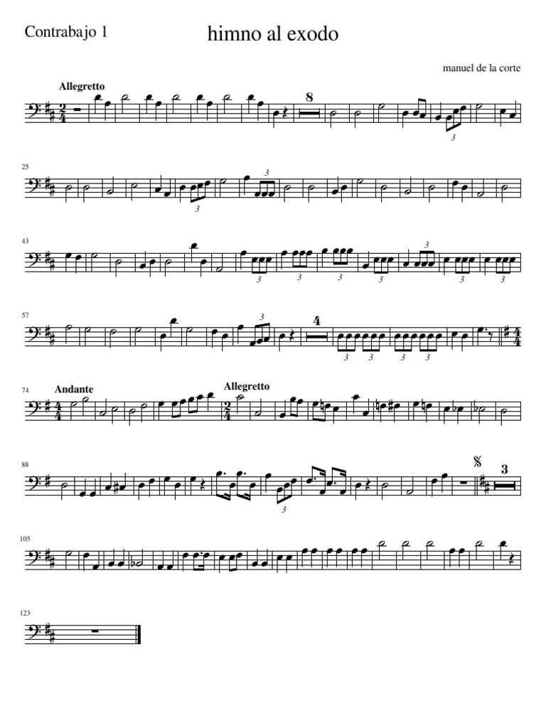 Himno Al Exodo Parte de Bajo | PDF