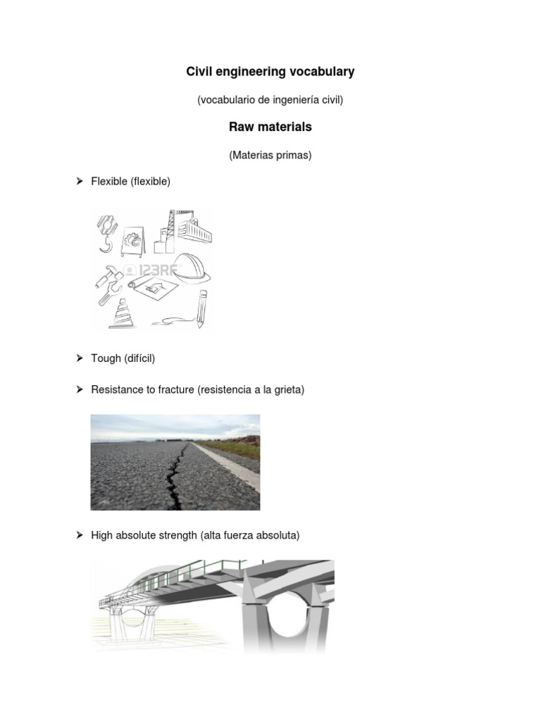 Civil Engineering Vocabulary | PDF