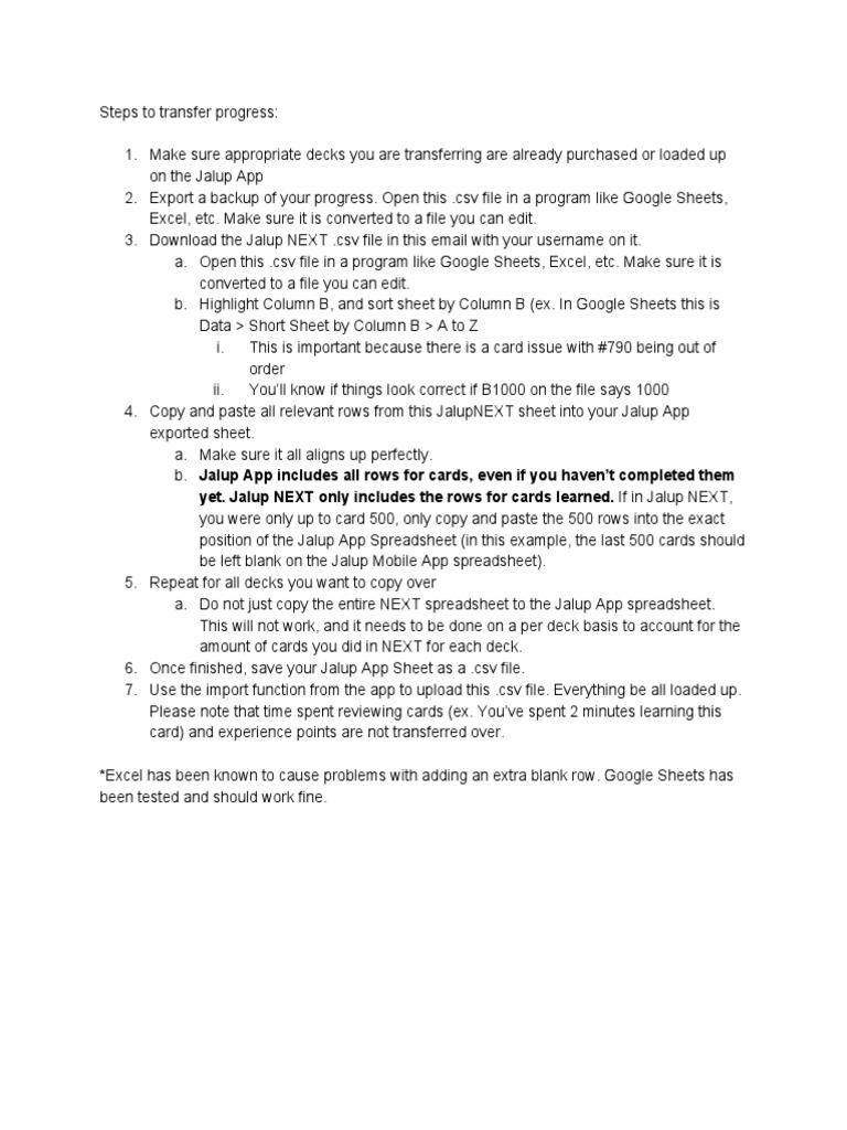 How to Transfer Progress in Jalup App | PDF | Teaching Methods ...