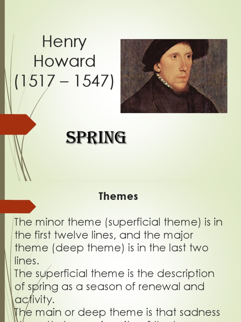 Henry Howard (1517 - 1547) : Spring | PDF
