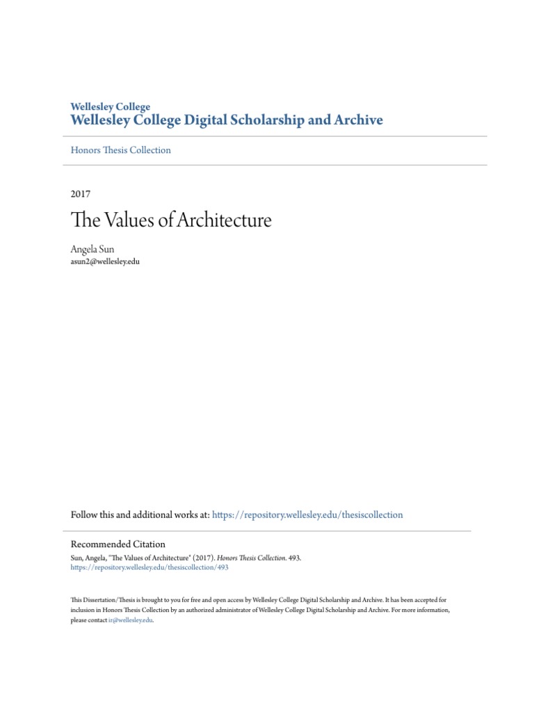 The Values of Architecture | PDF | Aesthetics | Art History