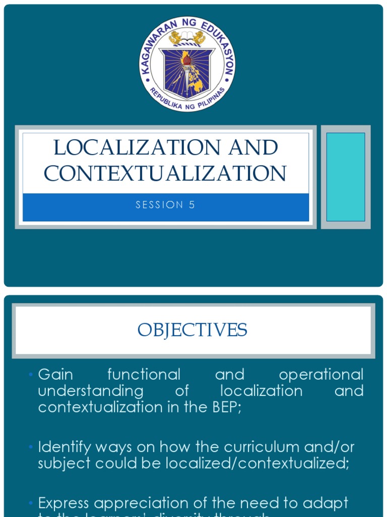 Localization and Contextualization | PDF | Curriculum | Learning