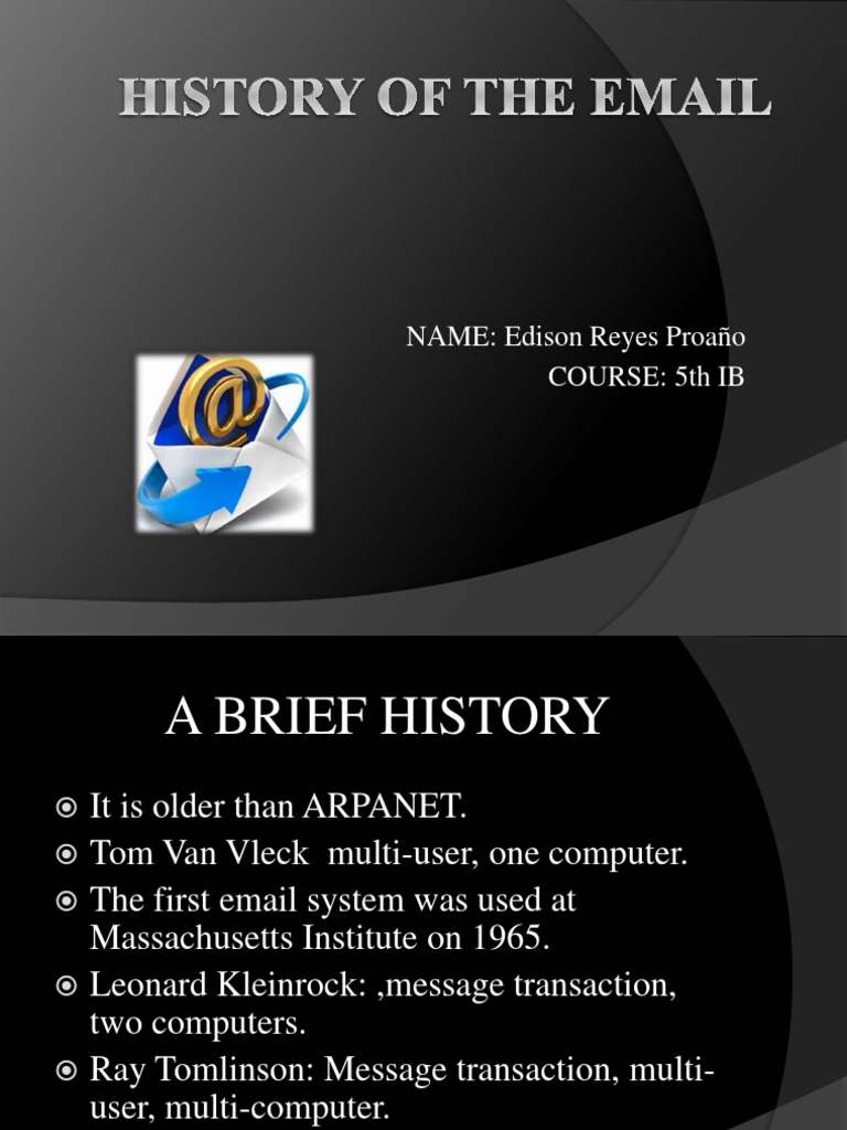 History of The Email