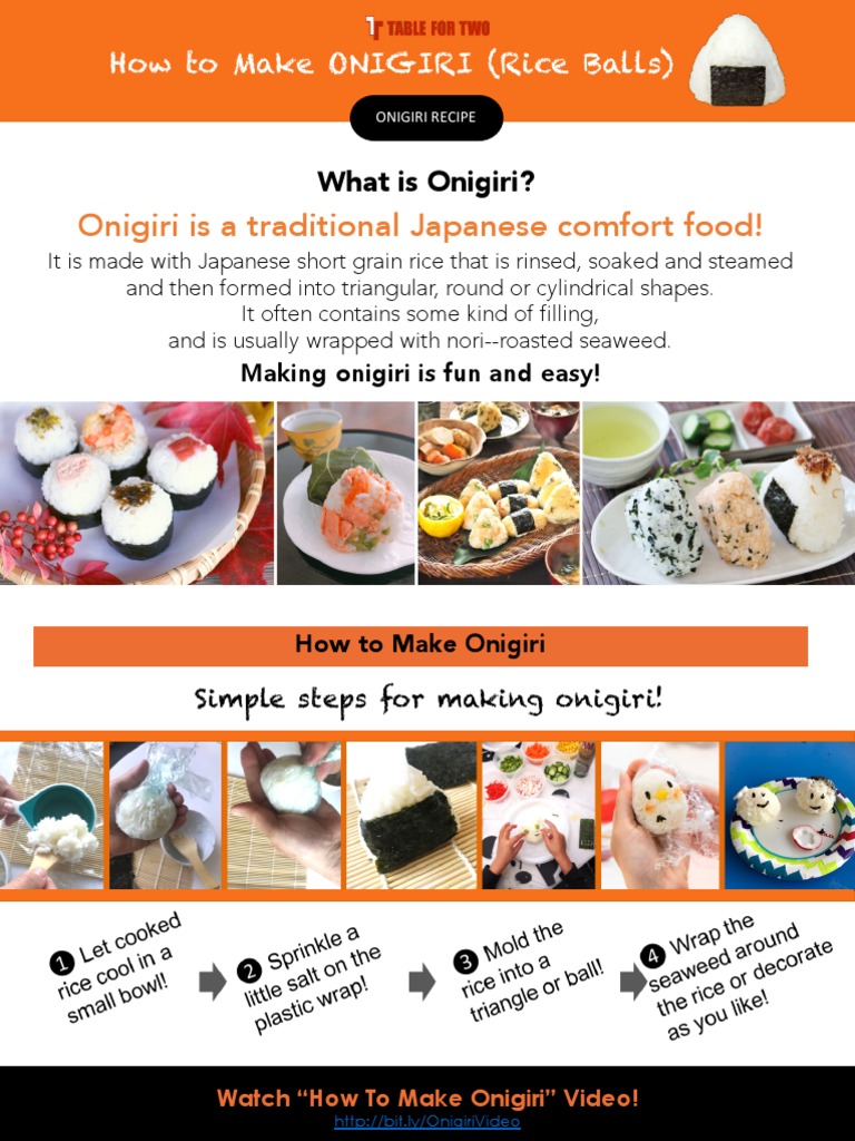 How To Make Onigiri | PDF | Cooking | Cuisine