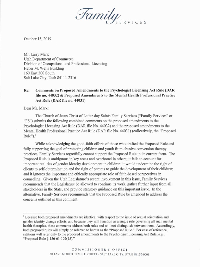 Family Services Letter | PDF | Sexual Orientation | Sexual Orientation ...