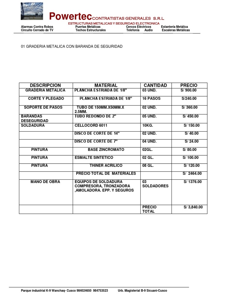 Proforma de Construccion | PDF