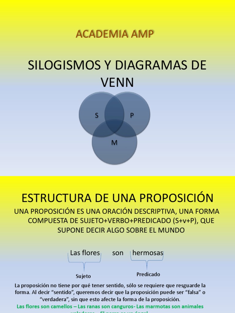 Silogismos y Diagramas de Venn Por JD Coto | PDF | Proposición | Verdad