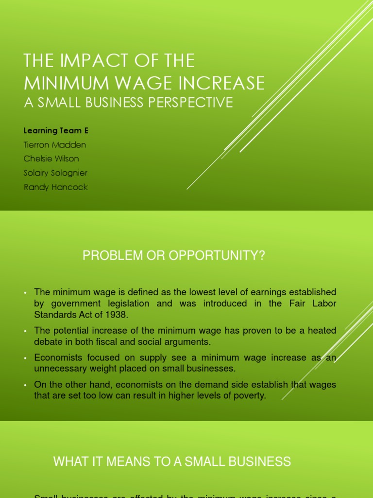 Minimum Wage Increase: Small Business Impact | PDF | Minimum Wage ...