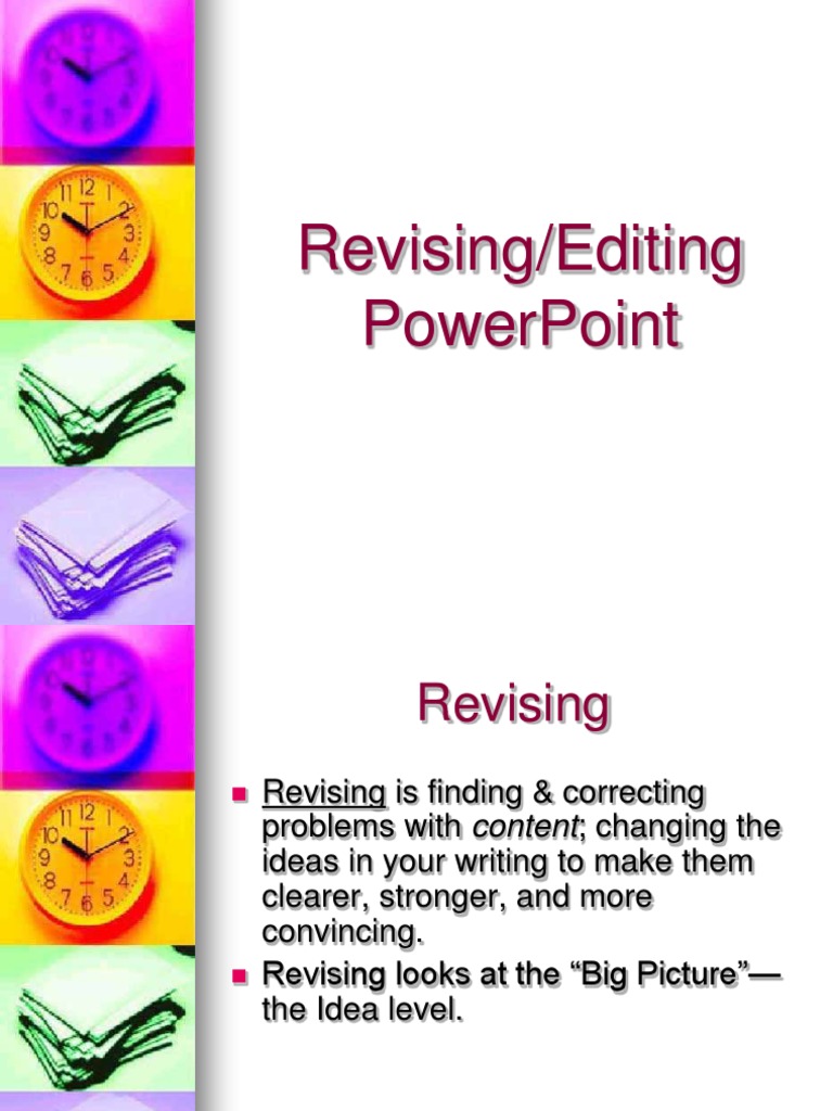 Revising | PDF | Editing | Paragraph