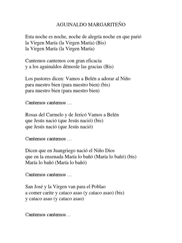 Aguinaldos Venezolanos | PDF | María, madre de Jesús | Jesús