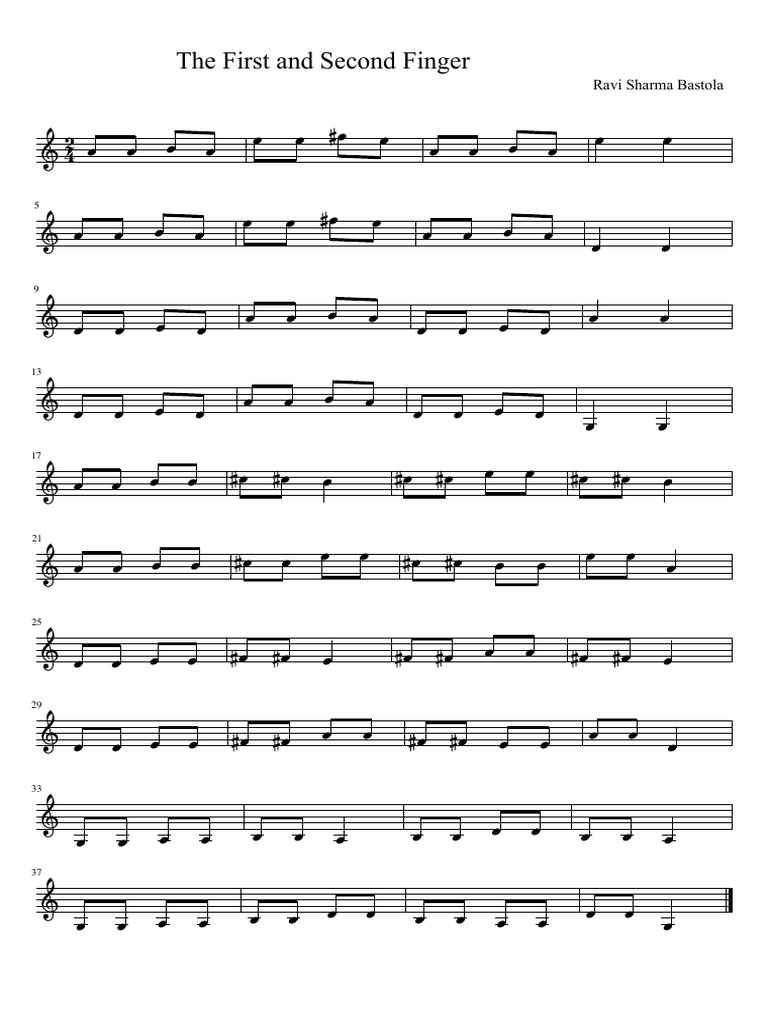 The Unique Functions and Movements of the First and Second Fingers | PDF