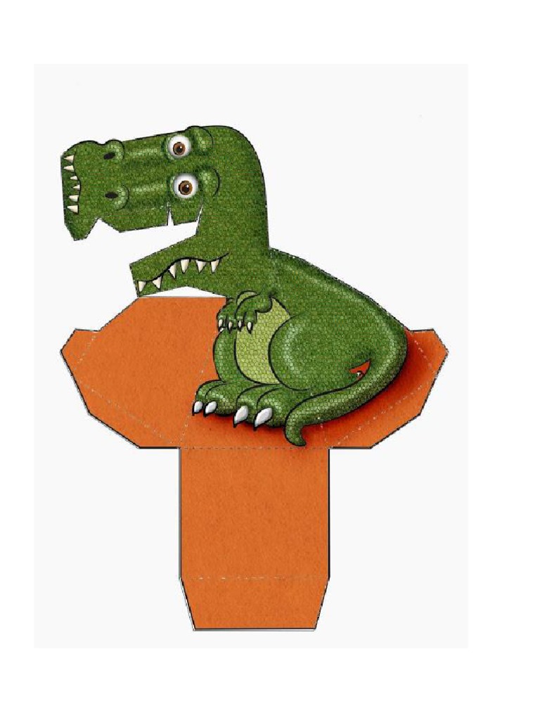 Dinosaurio - Ilusion Optica (Plantilla) | PDF