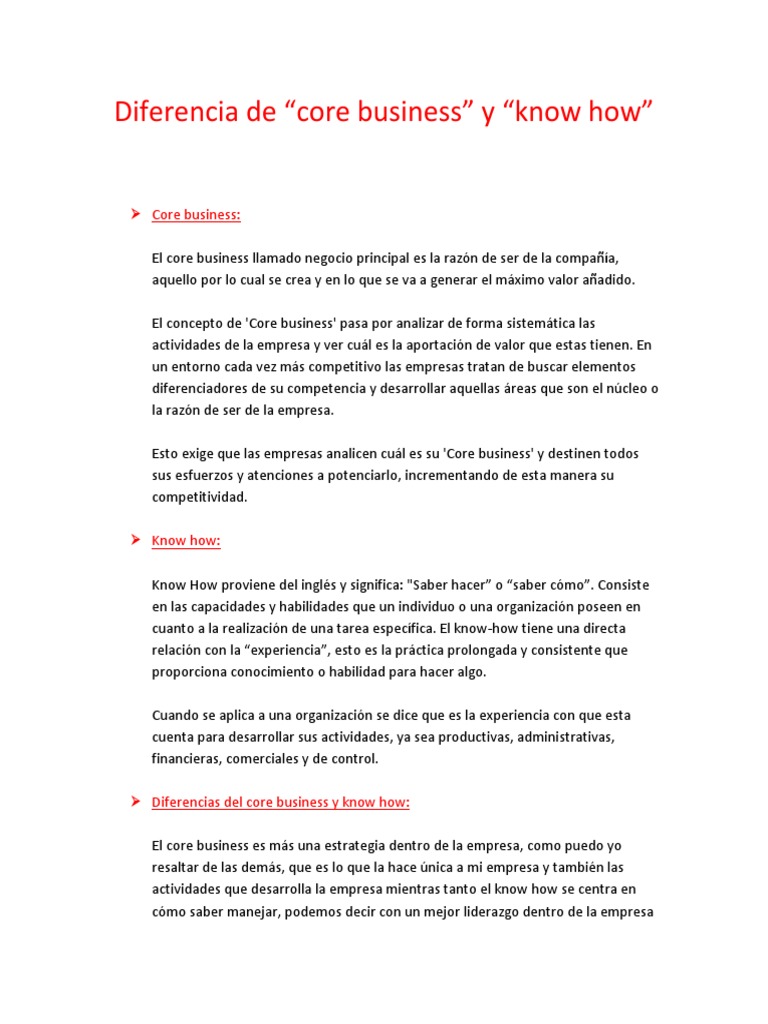 Know How | PDF | Negocios | Relaciones personales, crianza y desarrollo ...