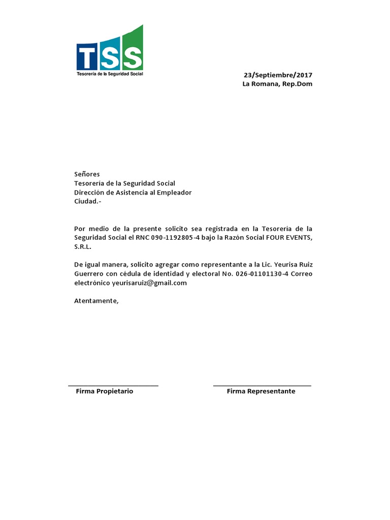 Carta de La TSS | PDF