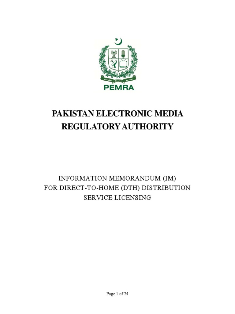 Information Memorandum | PDF | Satellite Television | Video On Demand