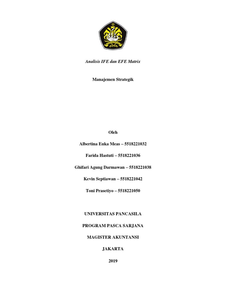 Ife Efe Matrix Grab | PDF | Bisnis | Pengelolaan Keuangan & Uang