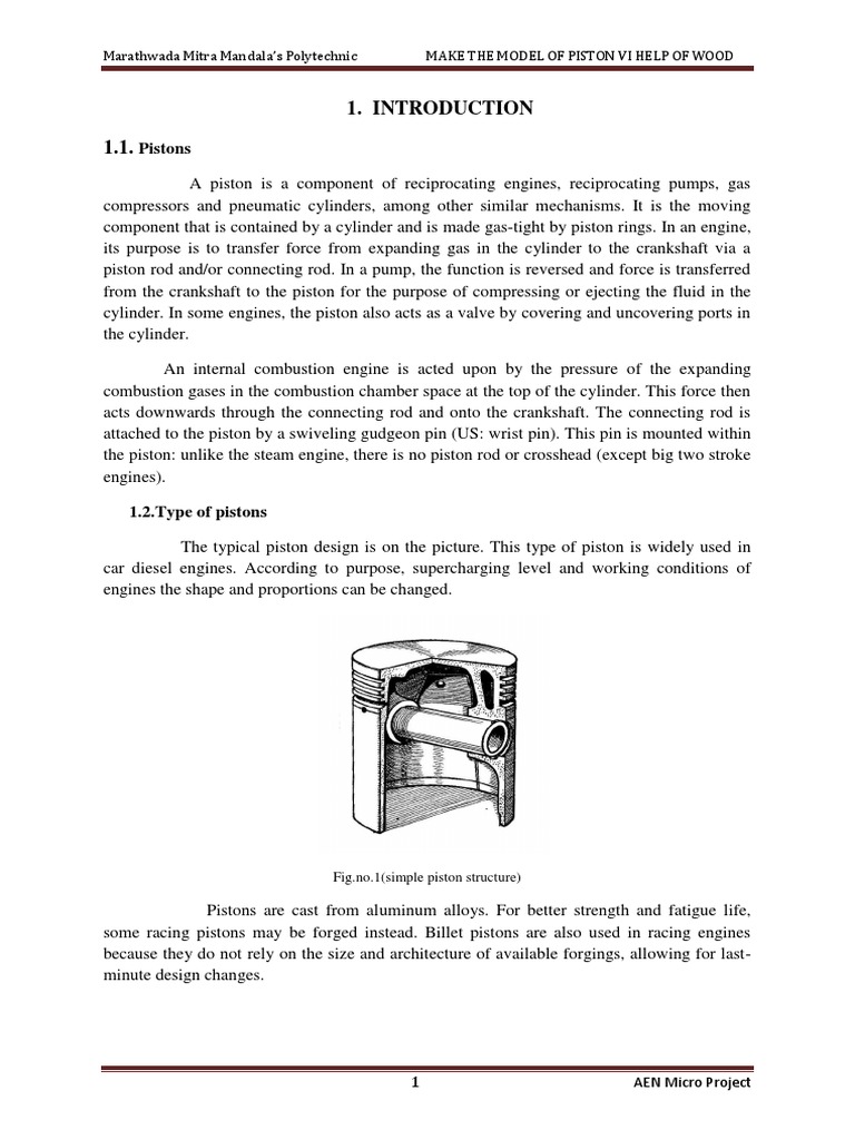 Introduction To Automobile Engineering | PDF | Piston | Internal ...