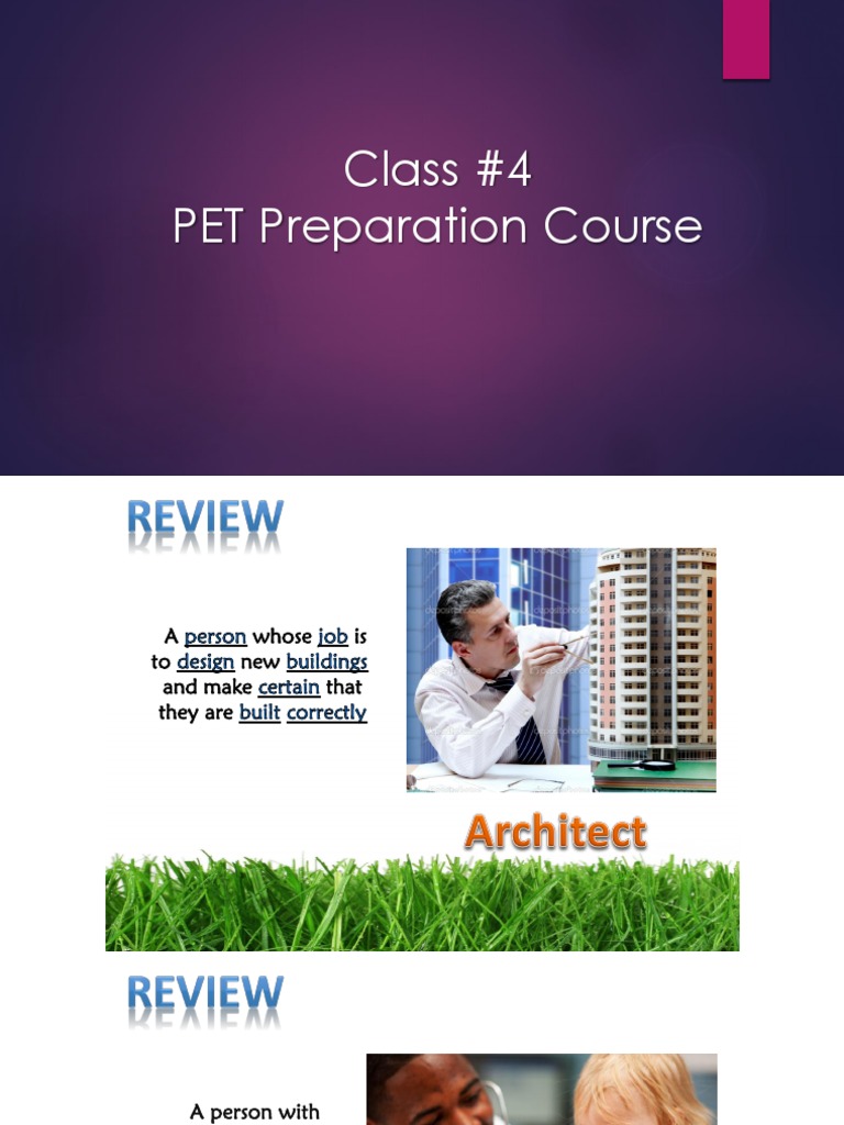 Class #4 PET Preparation Course | PDF