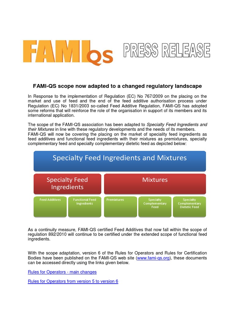 2011-04-01 PR Fami-Qs New Scope | PDF | Government Information | Government