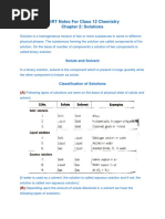 Solutions in Class 12 Chemistry | PDF | Osmosis | Solution