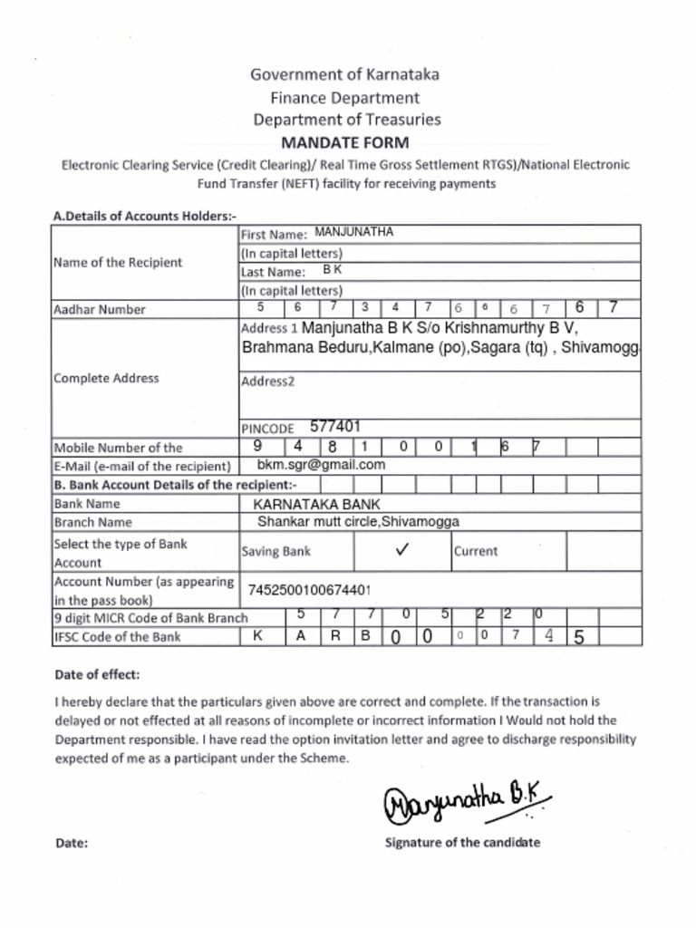 6 7 Manjunatha B K S/o Krishnamurthy B V, Brahmana Beduru, Kalmane (Po ...