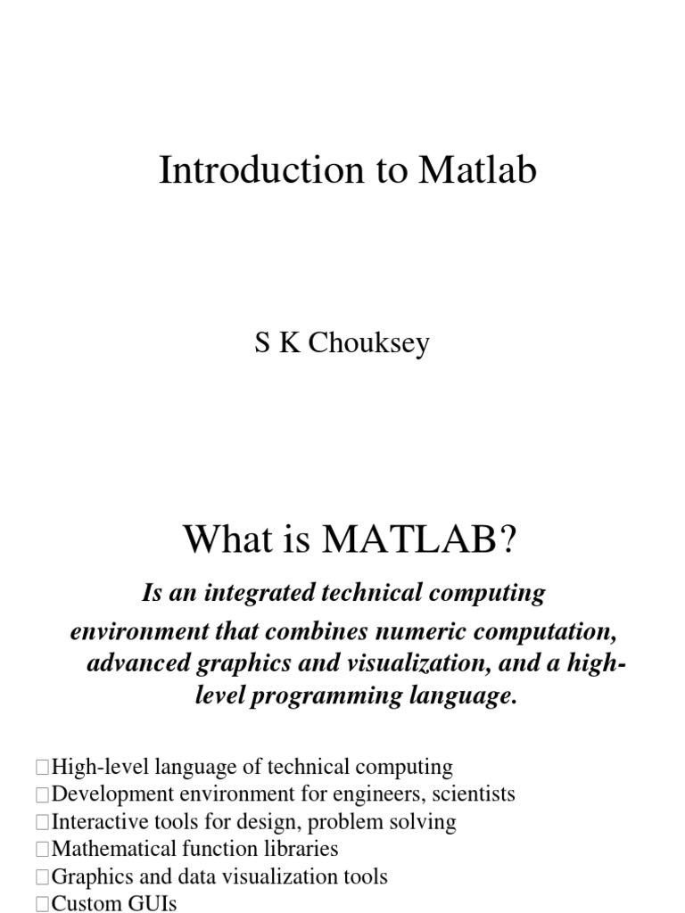 Introduction to MATLAB Basics | PDF | Matlab | Matrix (Mathematics)