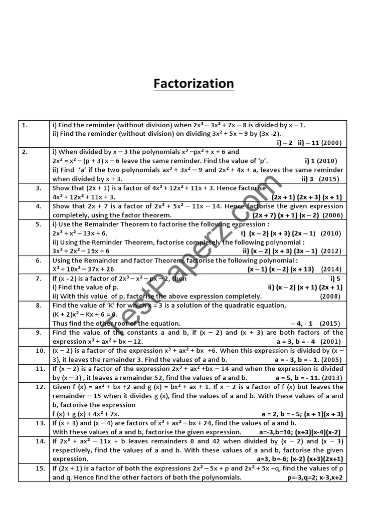 Factorization Paper 1 | PDF | Factorization | Algorithms