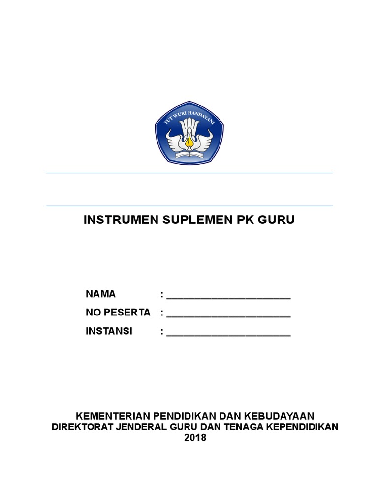 Instrumen Suplemen - PK Guru | PDF