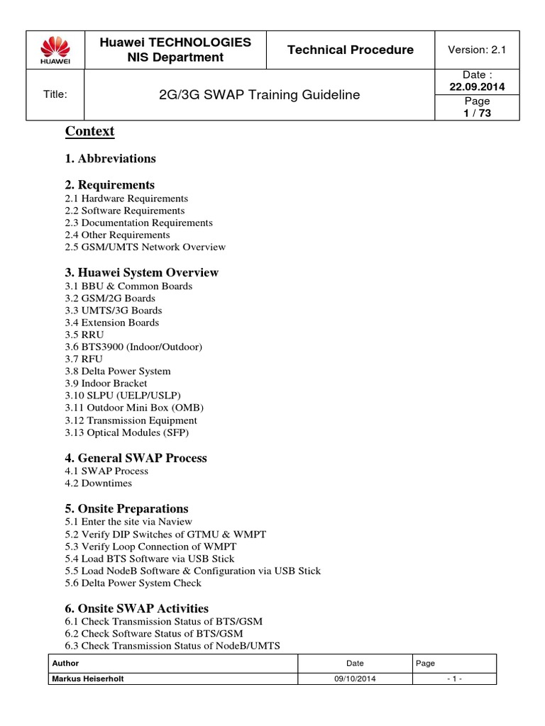 2G 3G SWAP Training Guideline PDF | PDF | Lte (Telecommunication ...