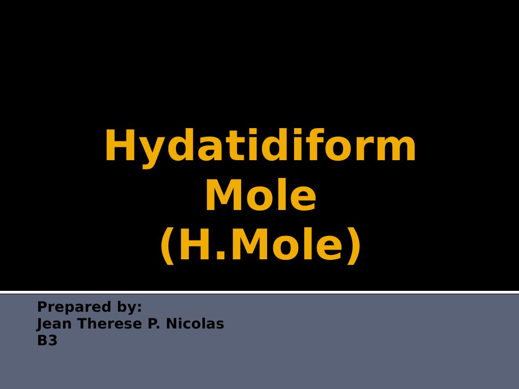 Hydatidiform Mole | Women's Health | Pregnancy