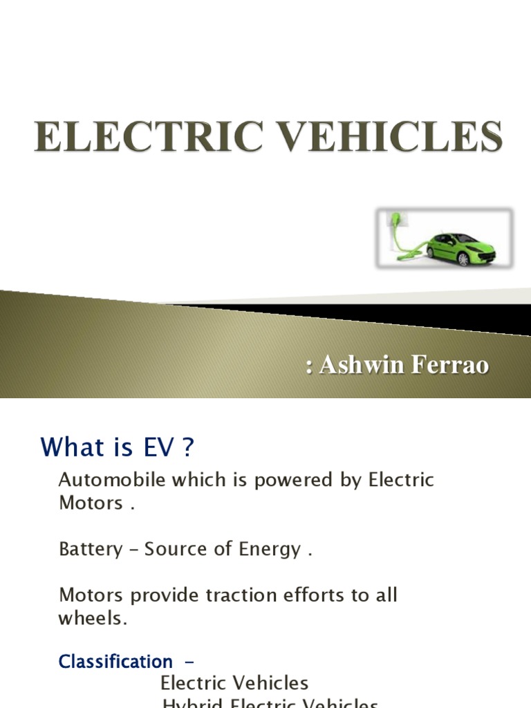 Electric Vehicles | PDF | Electric Vehicle | Electric Motor