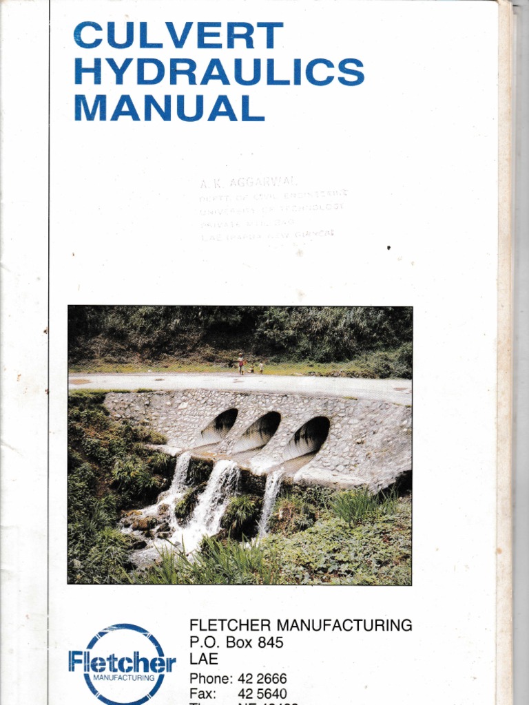 Culvert Hydraulics Design Manual | PDF | Civil Engineering | Teaching ...
