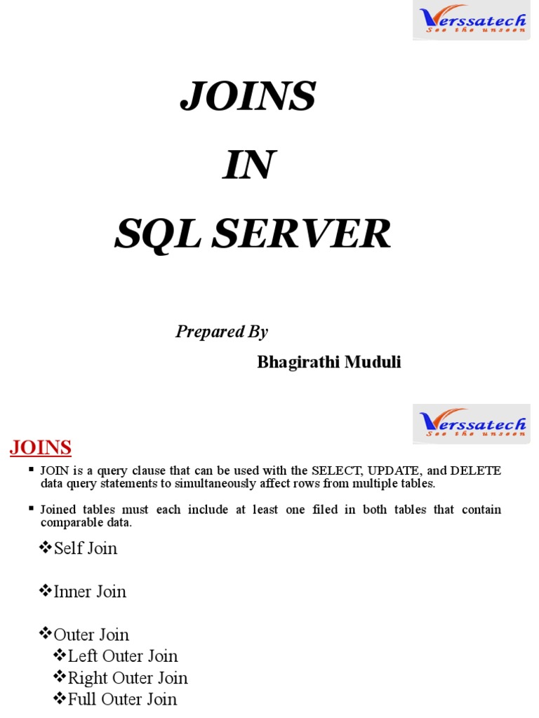 Joins in SQL Server | Download Free PDF | Computer Programming ... Joins in SQL Server | Download Free PDF | Computer Programming ...