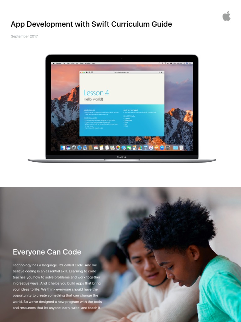 App Development With Swift Curriculum Guide | PDF | Swift (Programming ...