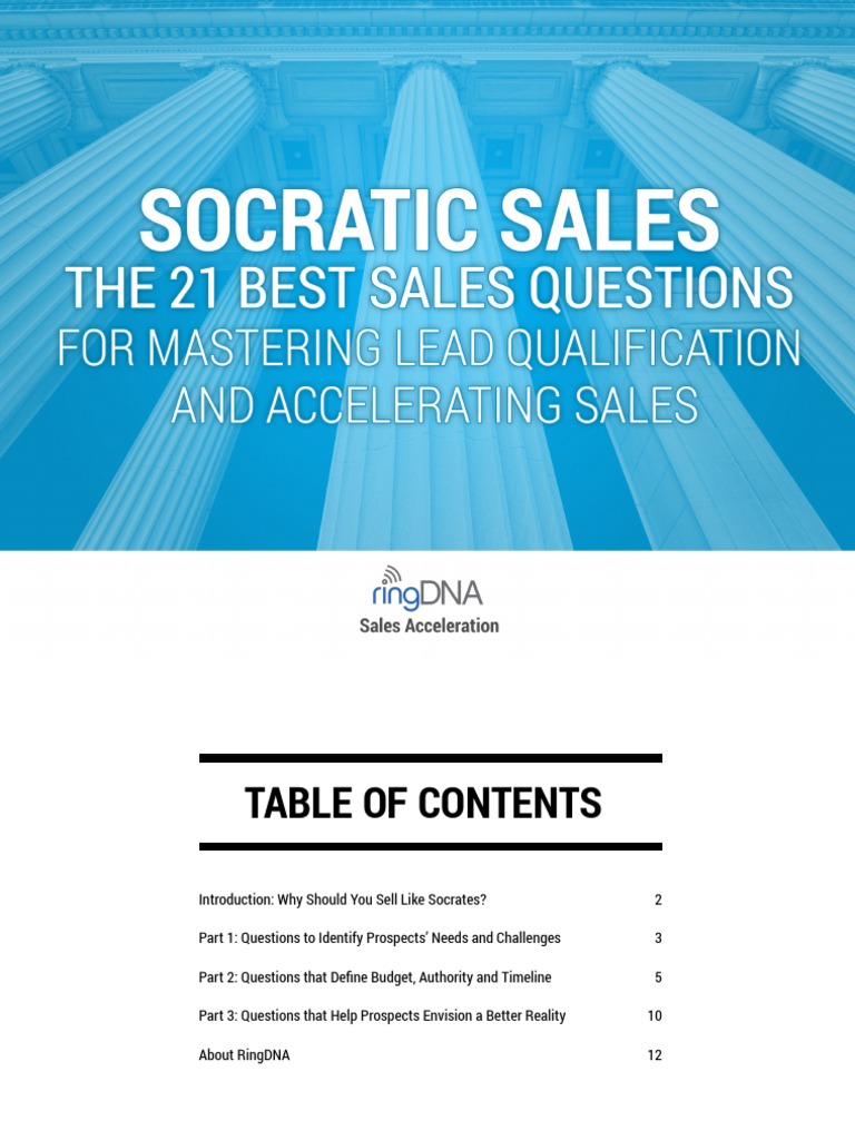 Socratic Sales The 21 Best Sales Questions For Mastering Lead ...