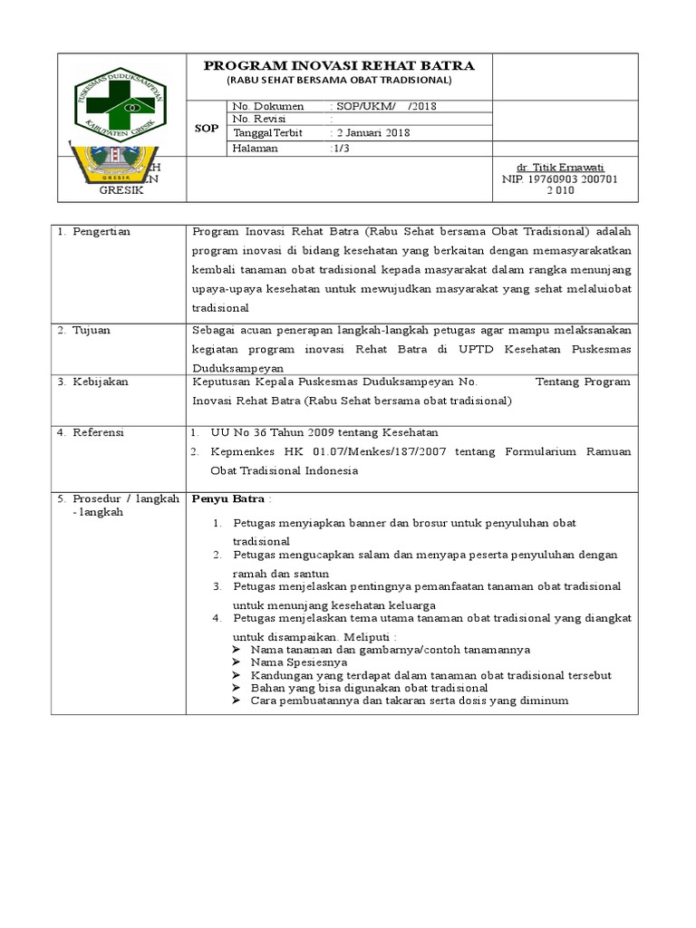Sop Rehat Batra | PDF