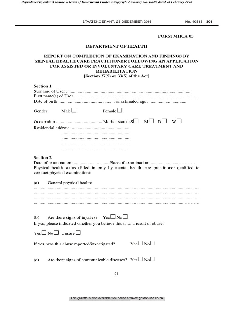 Mcha 05 PDF | PDF | Mental Health Professional | Health Care