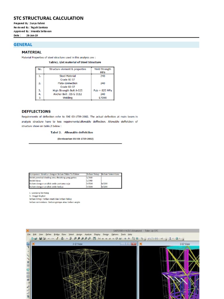 STC Structural Calculation: General | PDF | Mechanics | Mechanical ...