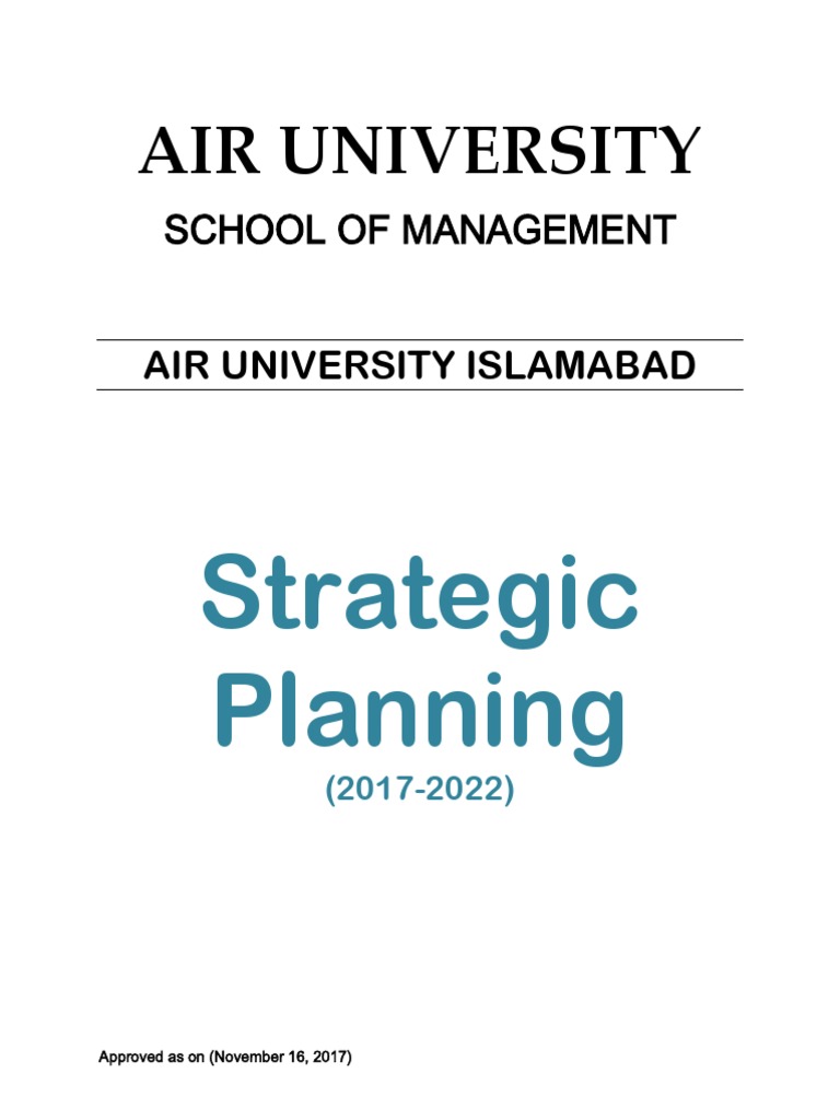 Air University Strategic Plan 2017-2022 | PDF | Strategic Management ...