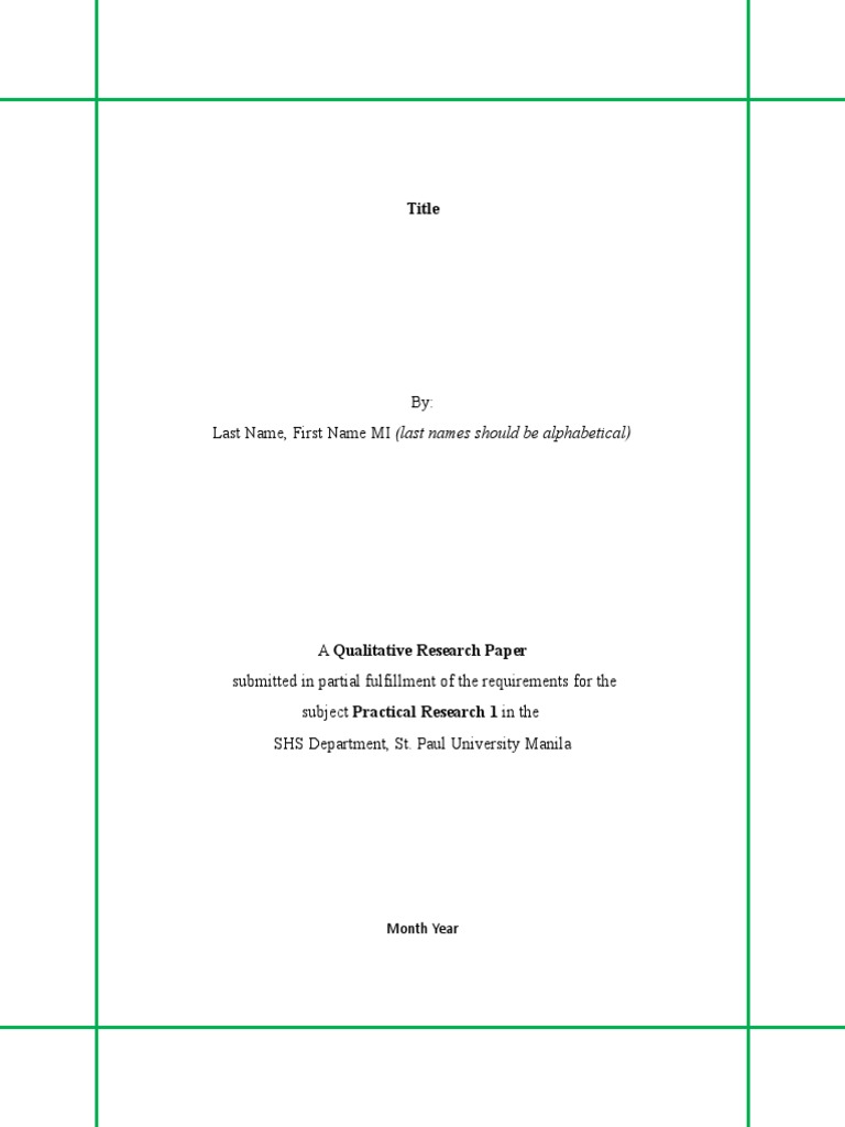 Format TITLE PAGE | PDF