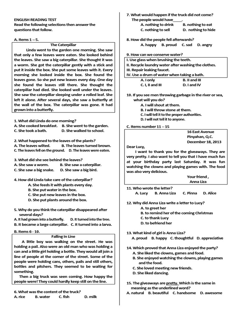 ENGLISH READING TEST 6 Sets | PDF | Perfume | Gorilla