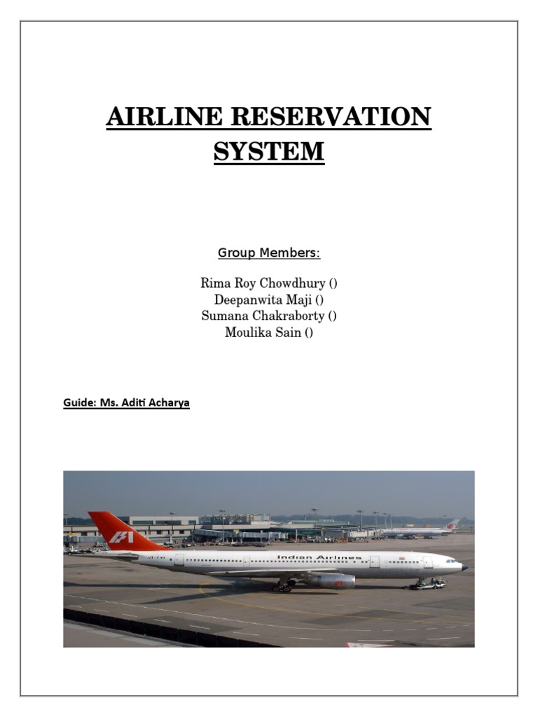 Airline Reservation System Pdf Software Testing Systems Engineering