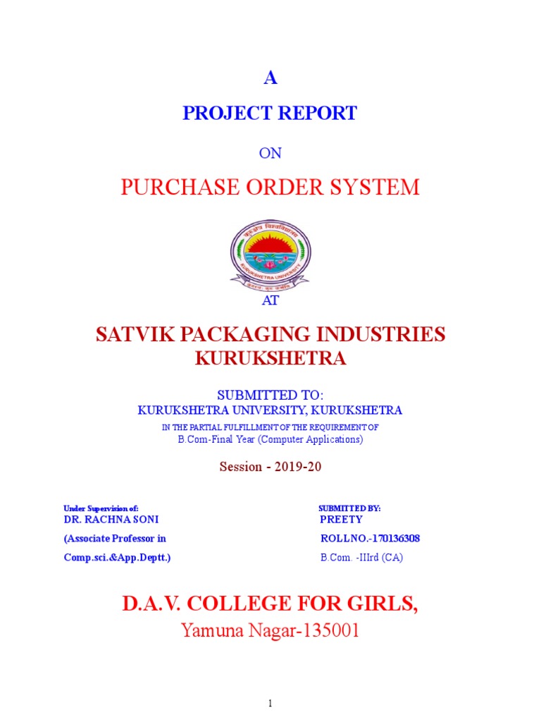 Purchase Order 1 | PDF | Input/Output | System