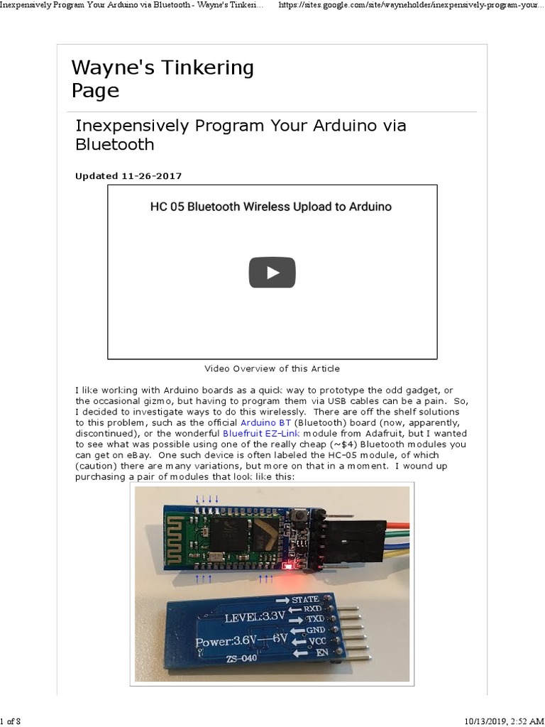 Wirelessly Program Arduinos Using Inexpensive Bluetooth Modules | PDF ... Wirelessly Program Arduinos Using Inexpensive Bluetooth Modules | PDF ...